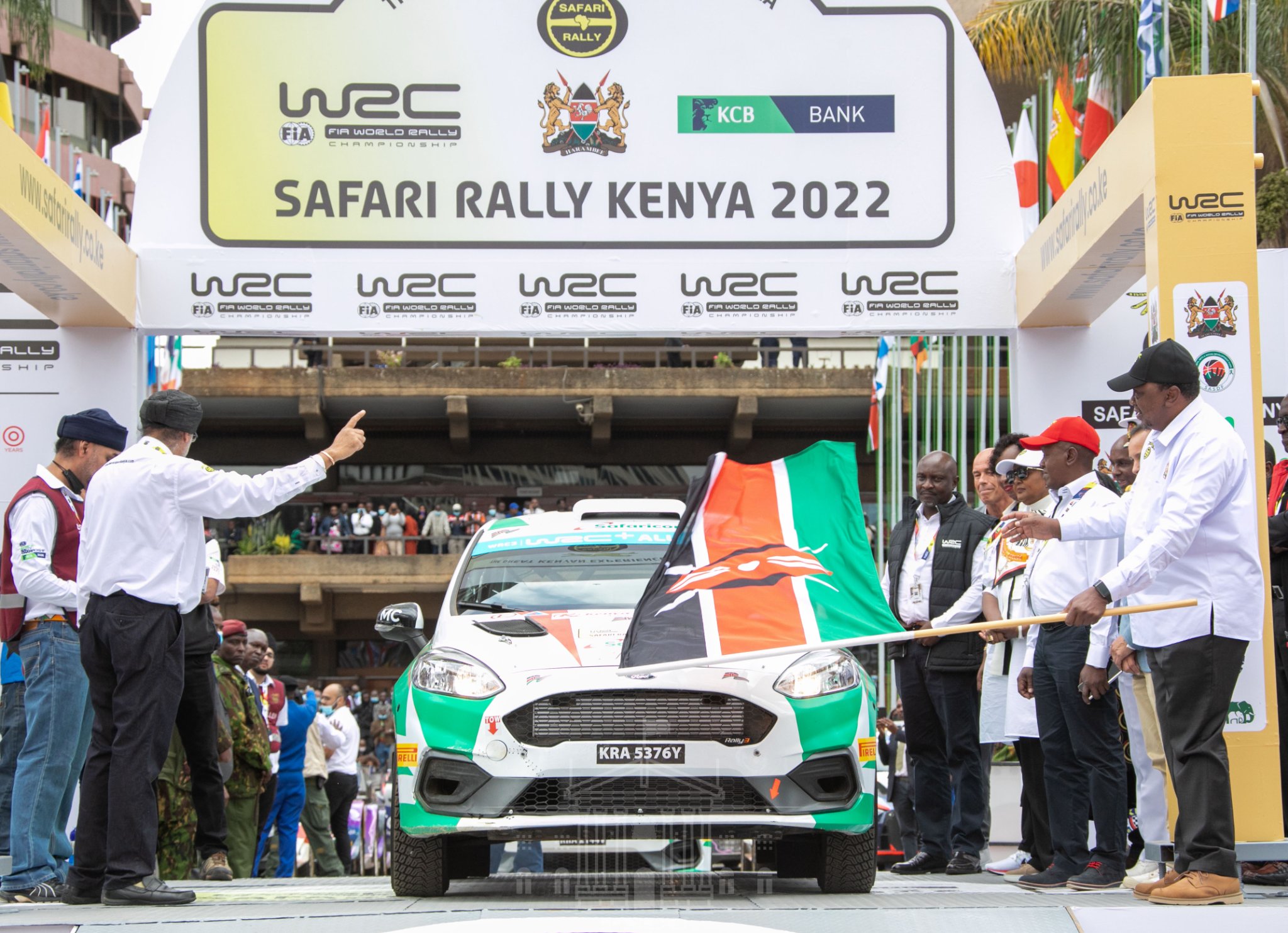 NTV Kenya: Uhuru flags-off WRC Safari Rally cars ahead of Friday’s main ...