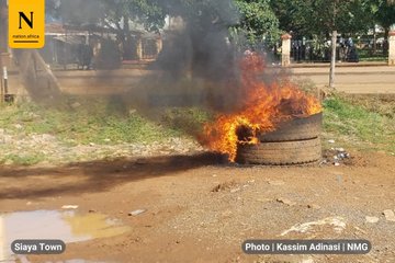NTV Kenya: Protesters light bonfires in Mathare, Kibra as demos enter day 3