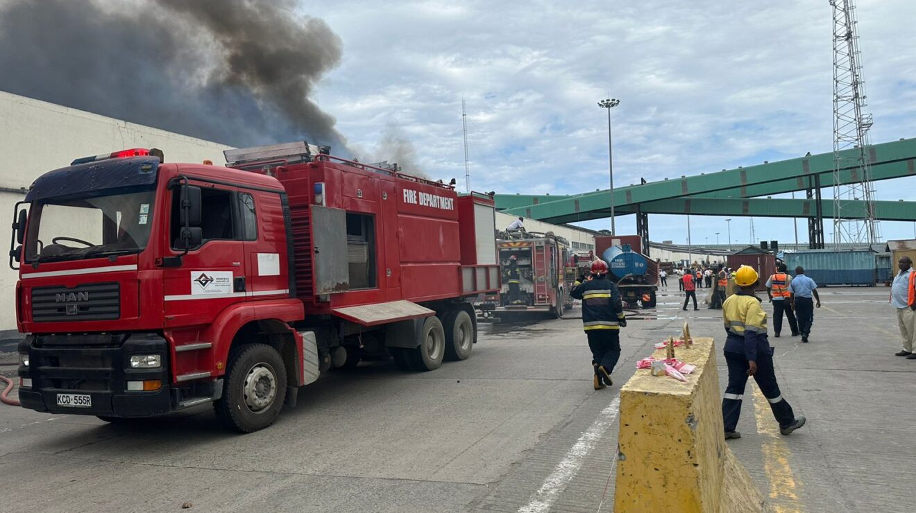 NTV Kenya: KRA warehouse holding condemned goods goes up in flames