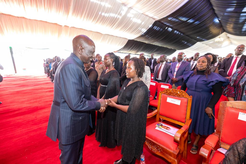 NTV Kenya: (PHOTOS)President Ruto attends funeral of Njoro MP’s husband David Chepkwony