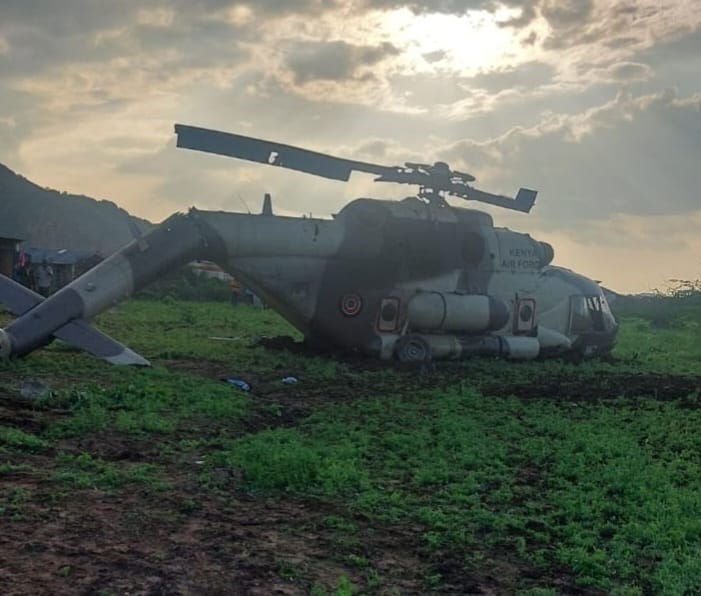 NTV Kenya: KDF helicopter crashes shortly after take-off in Wajir