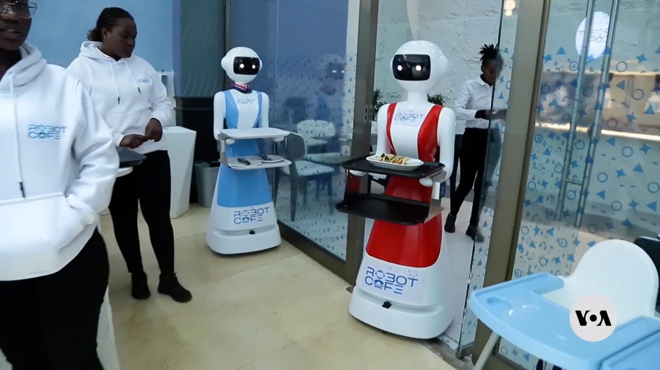 NTV Kenya: Kileleshwa’s robot waitresses: Serving a futuristic dining ...