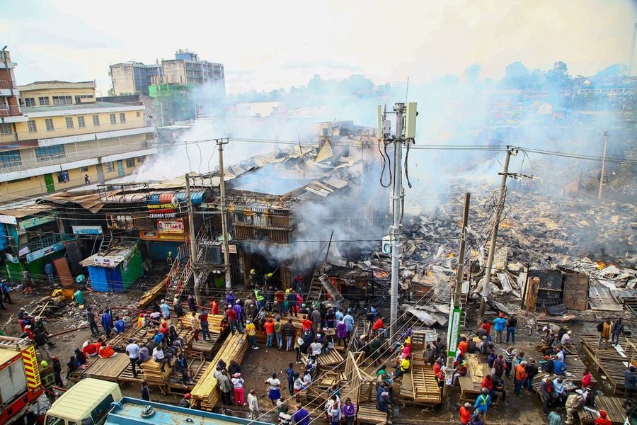 NTV Kenya: Fire razes part of Gikomba market