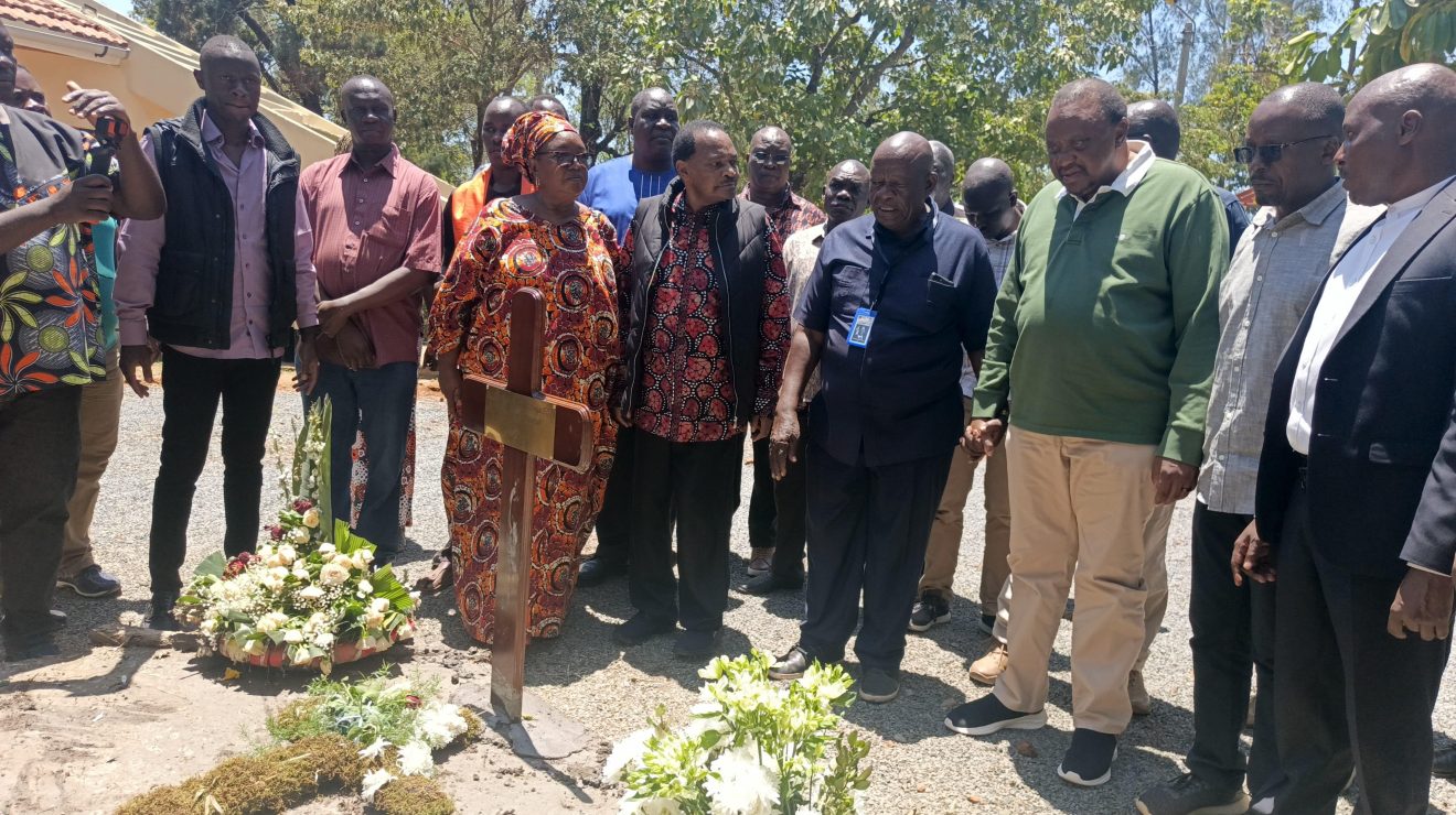 NTV Kenya: Uhuru visits Raila’s grave a day after burial