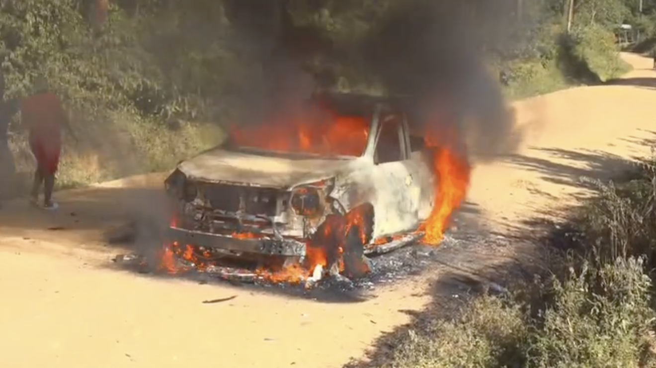 NTV Kenya: Vehicle torched amid confrontations in Malava
