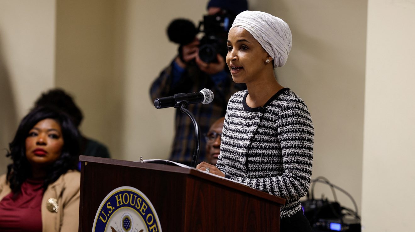 NTV Kenya: Man sprays US lawmaker Ilhan Omar with liquid, disrupting ...