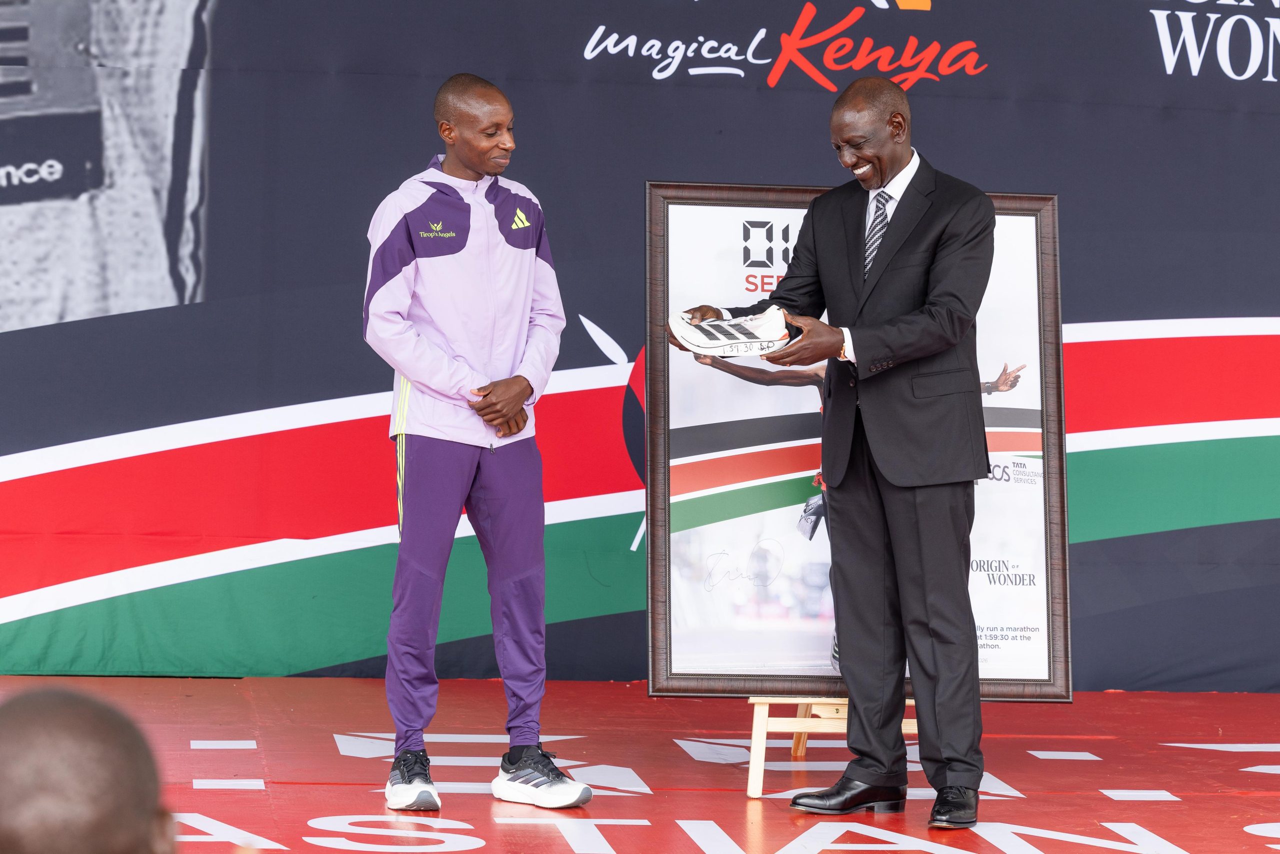 NTV Kenya: President Ruto awards marathon star Sabastian Sawe Sh8m ...